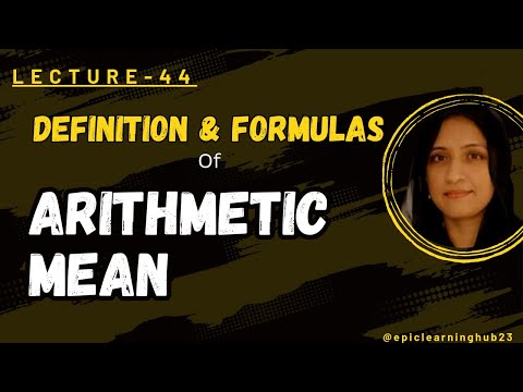 Arithmetic Mean | Definition | Formulas #basicstatistics