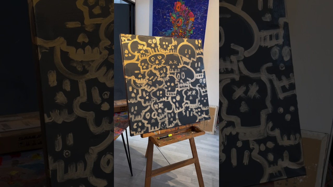 Skull Tzompatli Art #skullart #skulldrawing #popartist #popart #contemporaryartists #contemporaryart