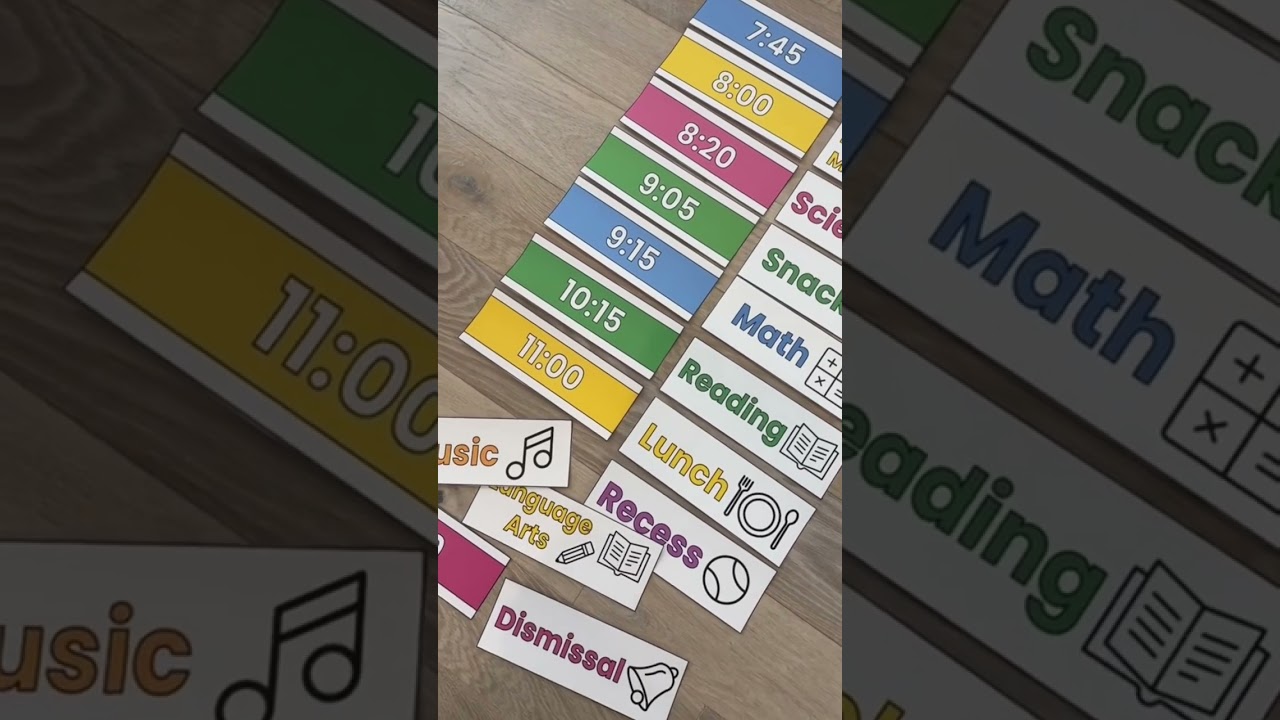 Daily Visual Schedule Cards and Back to School Classroom Decor #shorts