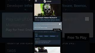 Claim now on Steam ‼️Call of duty Modern Warfare free for 3 days ‼️???? Steam deals  #shorts
