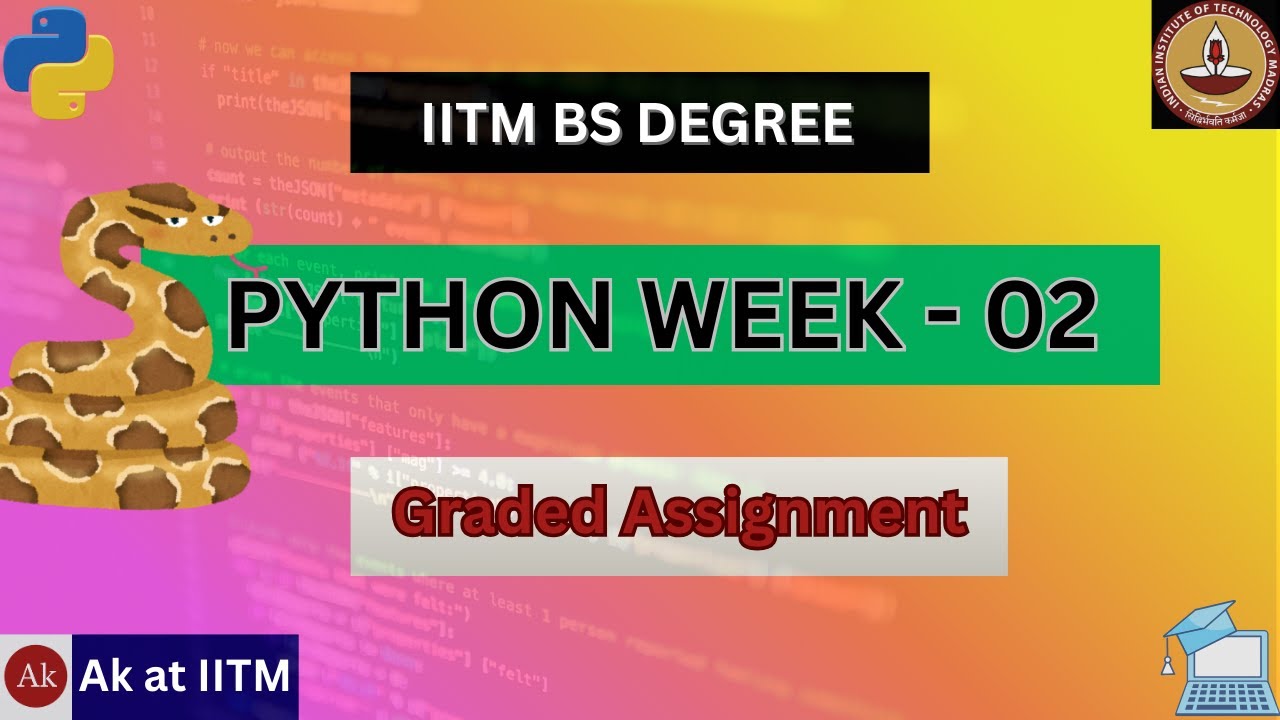 🐍 Python Week - 2 | IIT Madras BS Degree | Graded Assignment