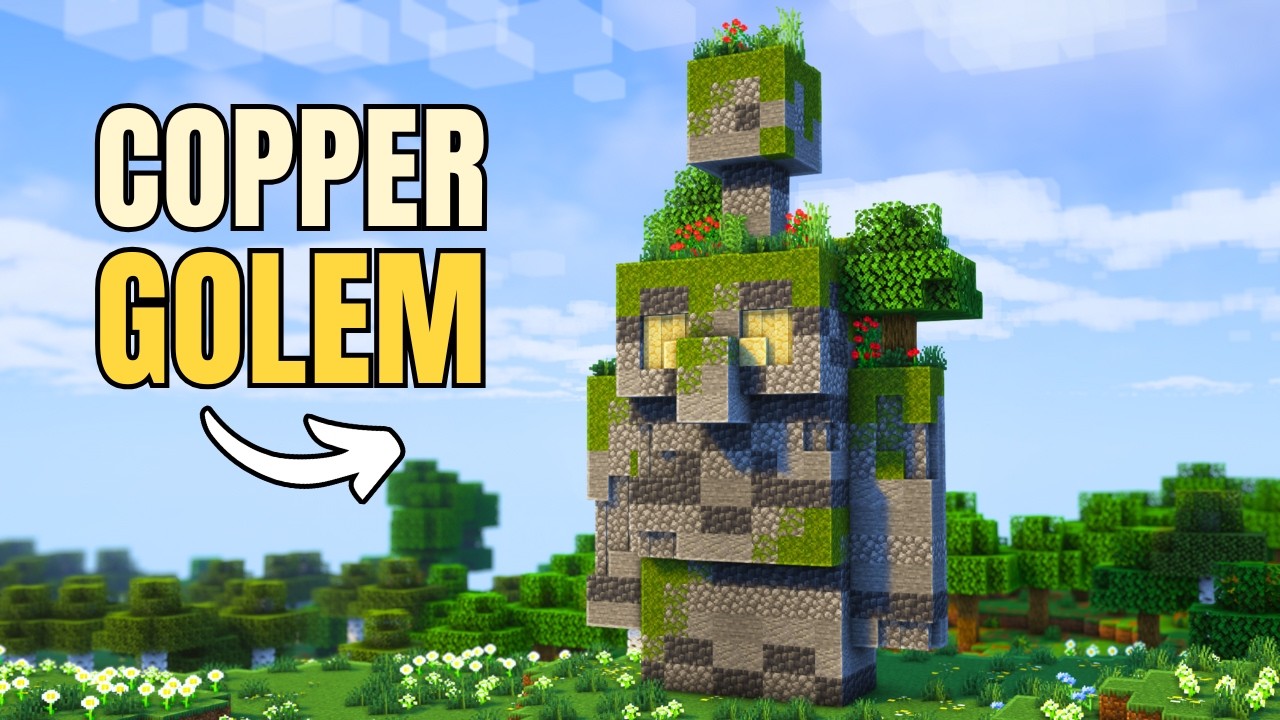 Minecraft | How to build a Copper Golem Statue | Tutorial