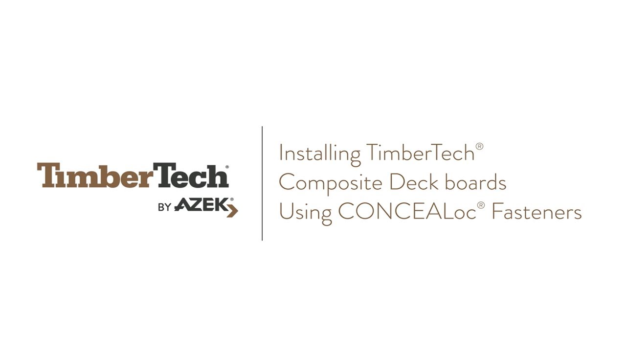 TimberTech Composite Decking | Hidden Fastener Installation