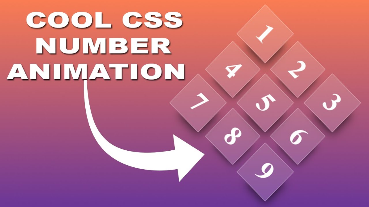 Cool CSS Number Animation Effect || HTML and CSS