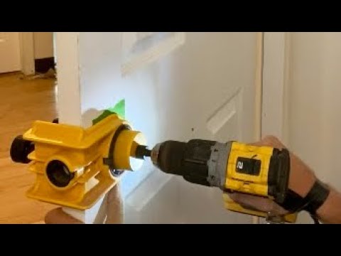 How To Drill a Hole For Door Knob | DEWALT Door Lock Installation Kit Review