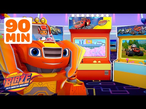 Blaze's ARCADE 🕹️ #7 | Crusher's Robots, Blaze vs. Blaze & More! 🤖 | Blaze and the Monster Machines