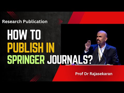 How to publish in Springer Journals?