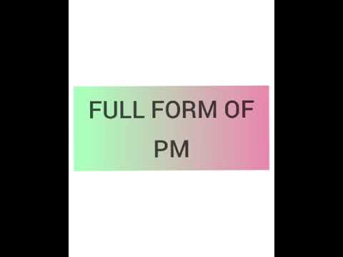 Full Form of PM #shorts #fullform #fullforms