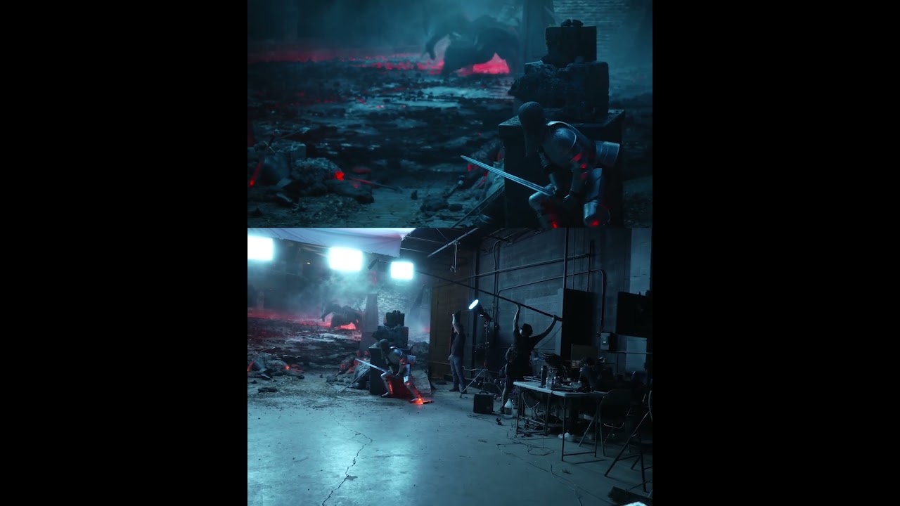 Virtual Production: Knight and Dragon Scene with Unreal Engine #behindthescene #filmmaker