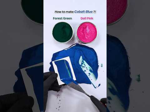 How to make Cobalt Blue ?! Satisfying Color mixing 🎨 #colormixing #satisfying #asmr
