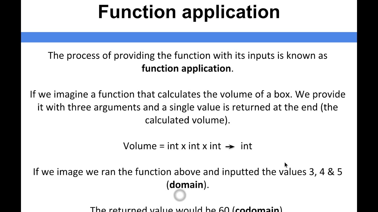 Functional Programming - Function application