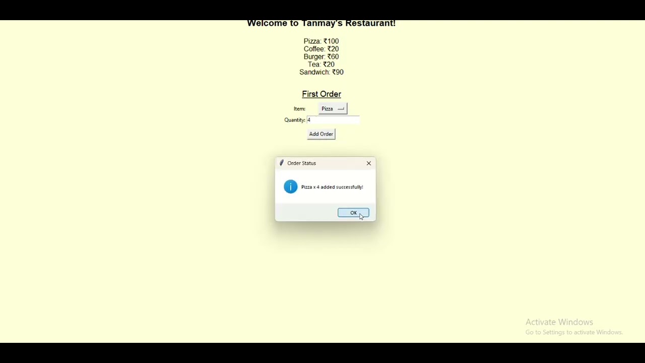 Restaurant Management System in Python with GUI | Full Project