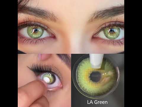 Natural Green Lens for Dark Brown Eyes - Coleyes Green Colored Contact Lens Review [LA Green]