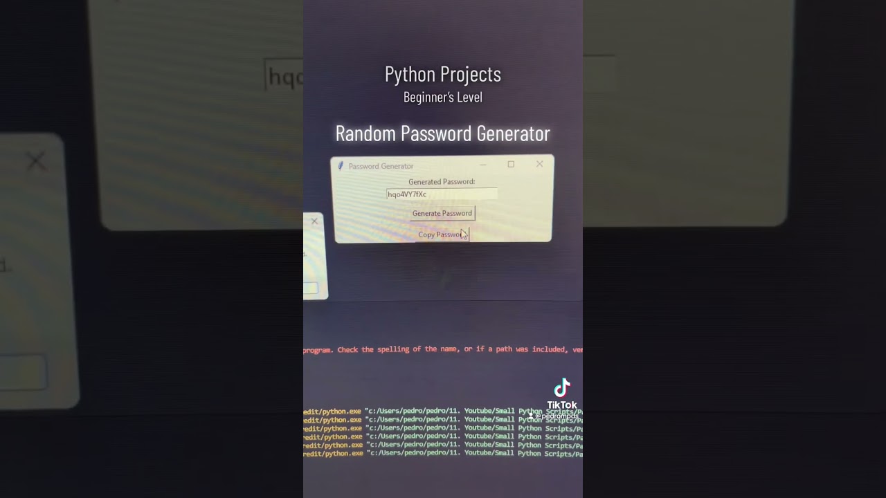 Python Password Generator UI #python #pythonprogramming #python3 #pythonforbegineers