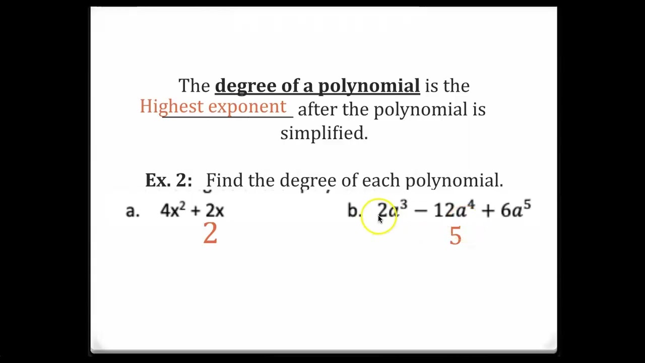 Classifying & Adding Polynomials - Algebra 1