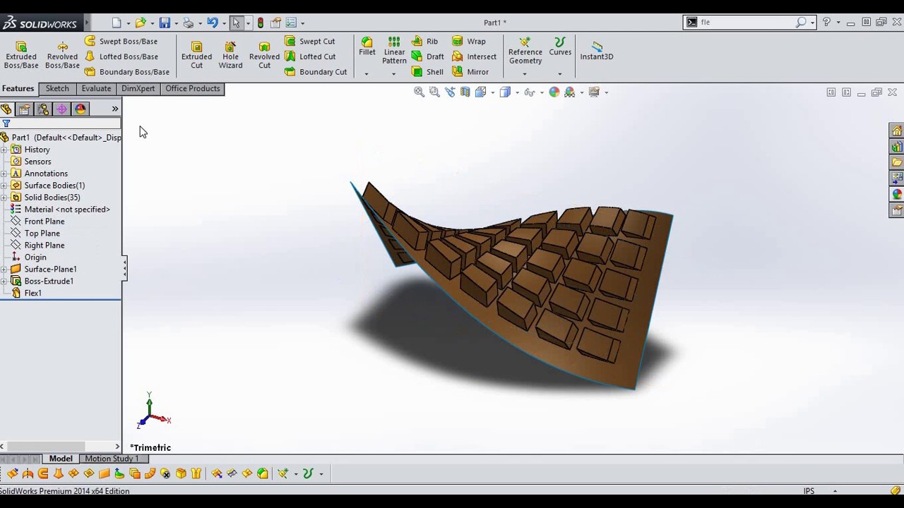 SolidWork Tutorial How to use flex tool