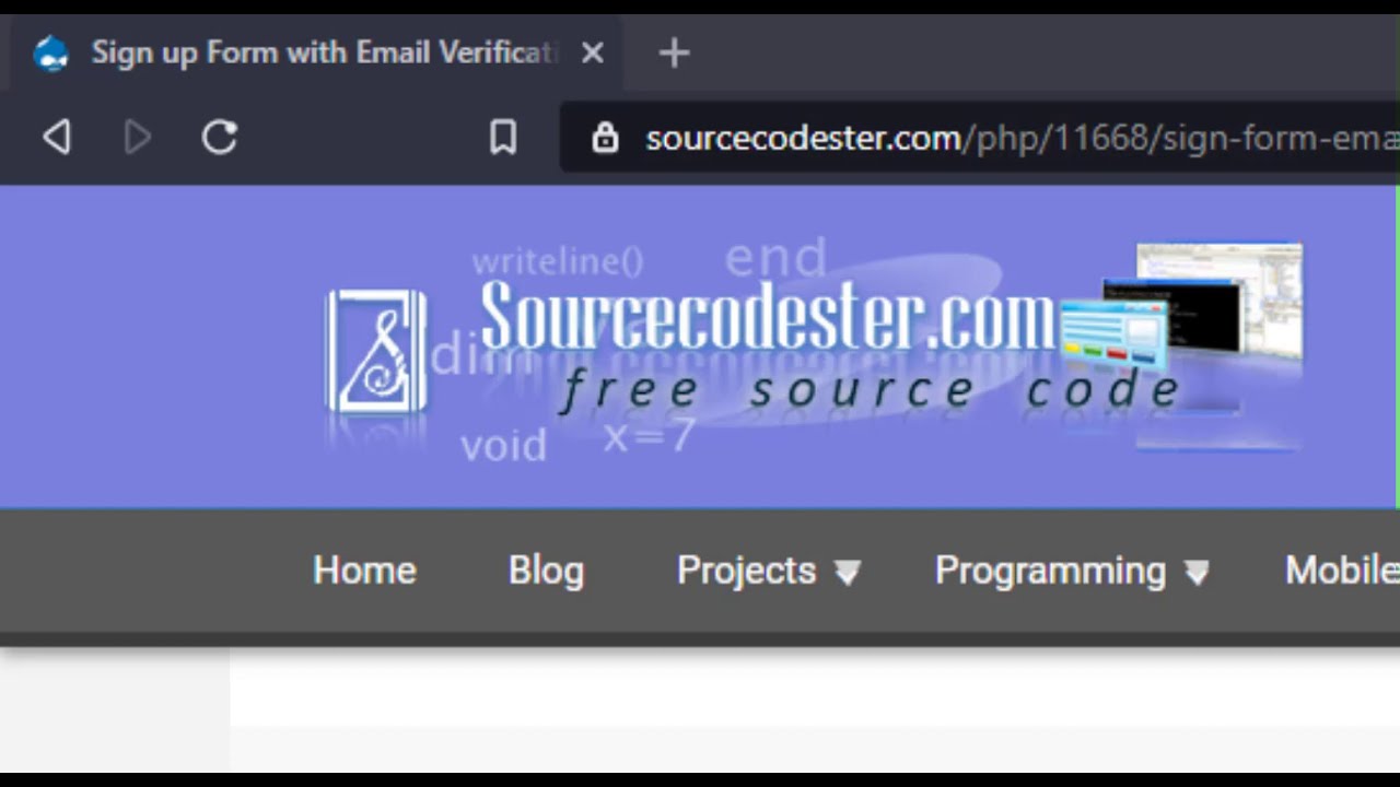 Sign up Form with Email Verification in PHP/MySQLi Tutorial Demo