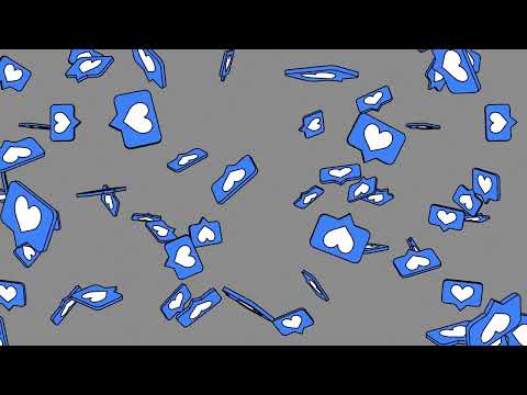[1 hour]Toon Blue Like Icons - Background/Screensaver[4K][No Sound]