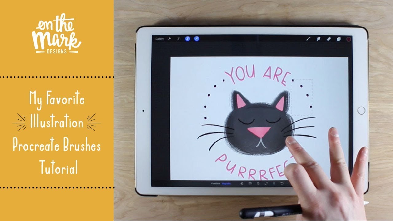 My Favorite Illustration Procreate Brushes Tutorial - On the Mark Designs