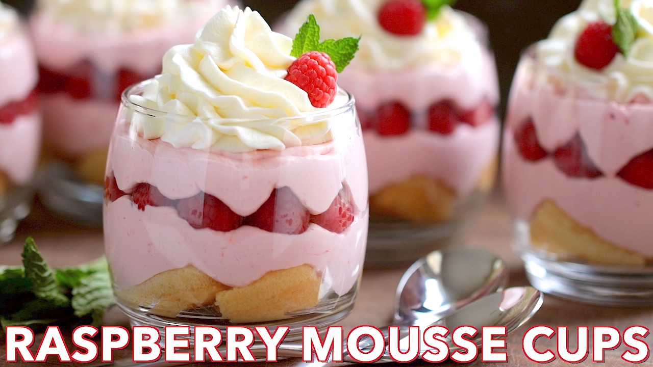 No-Bake Raspberry Mousse Cups Recipe