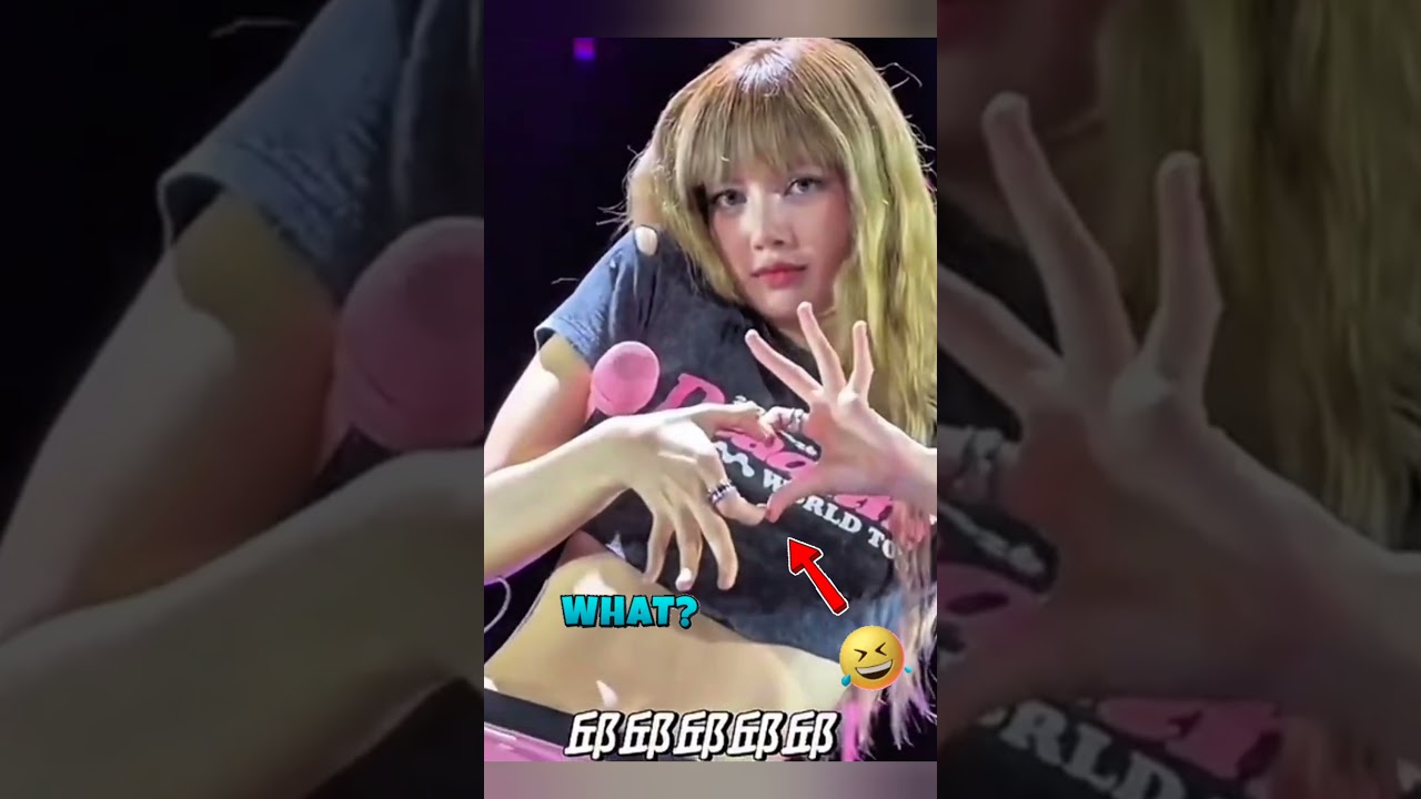 #lisa tucked the mic under her arm while making a heart with her hands—it was really cute #blackpink