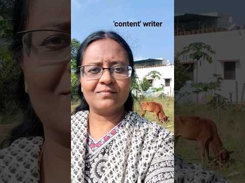 How do you pronounce 'content' in 'content writer'? #contentwriter #englishwithvennila