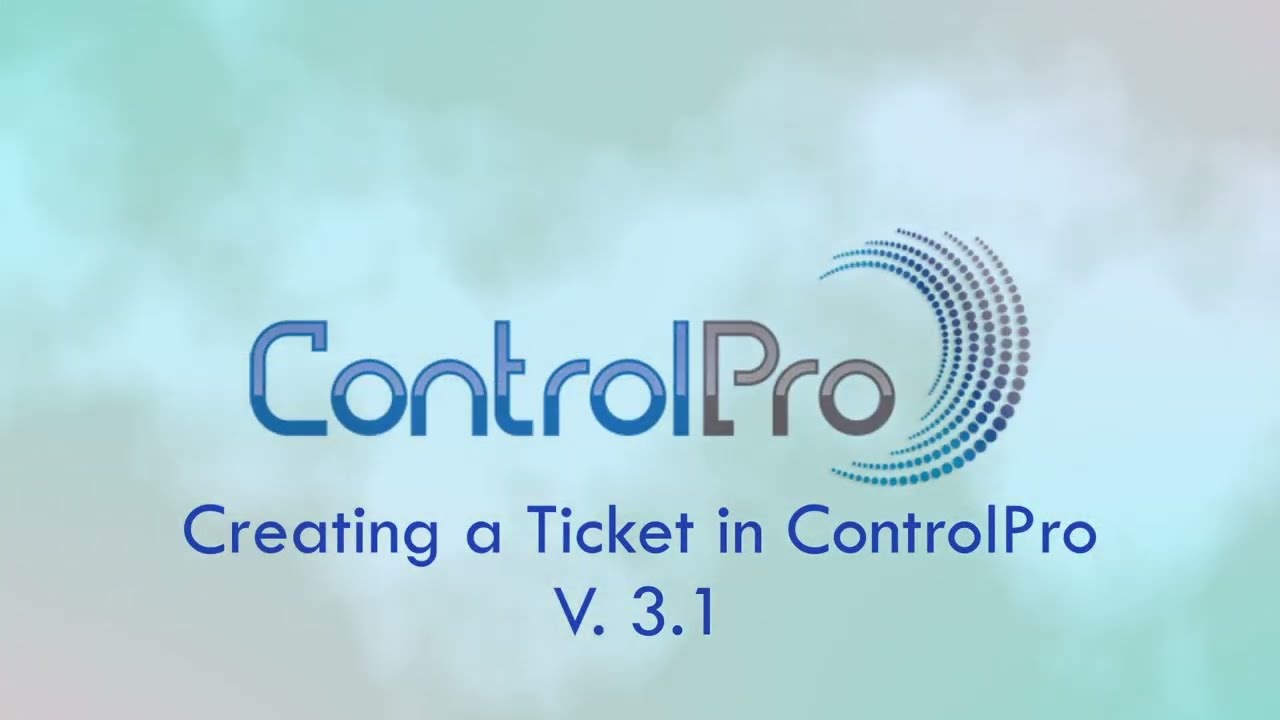 Creating a Ticket in ICSControlPro