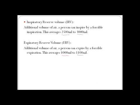 TIdal volume, class 11
