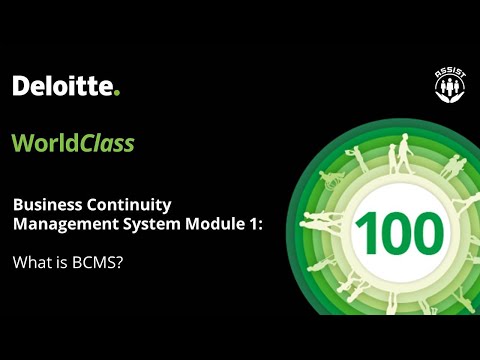 Business Continuity Management System Module 1: What is BCMS?