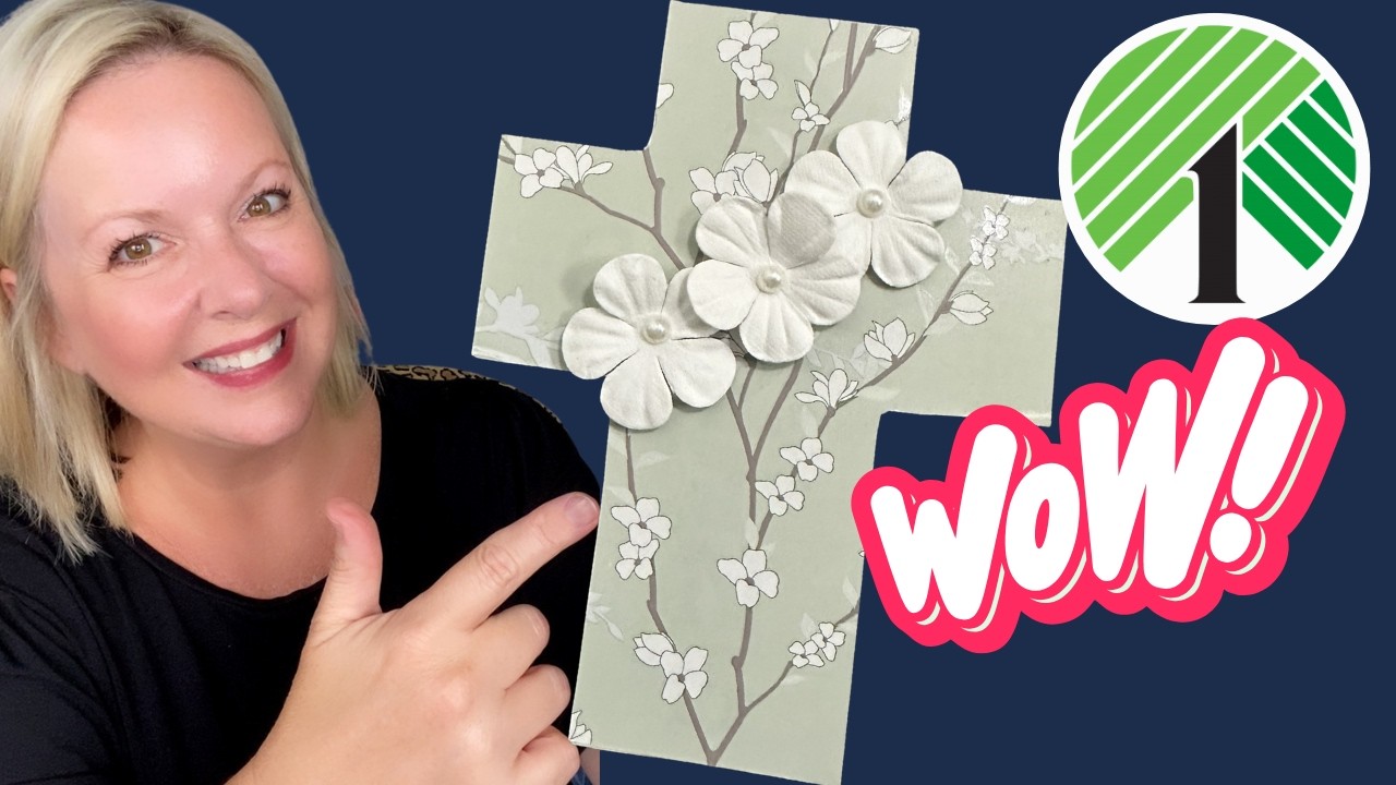 Dollar Tree Easter Cross Crafts | Cheap Decor That Looks Expensive