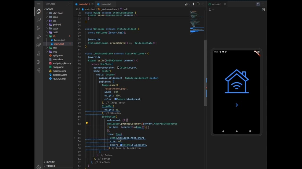 Smart Home App Ui in flutter part 1