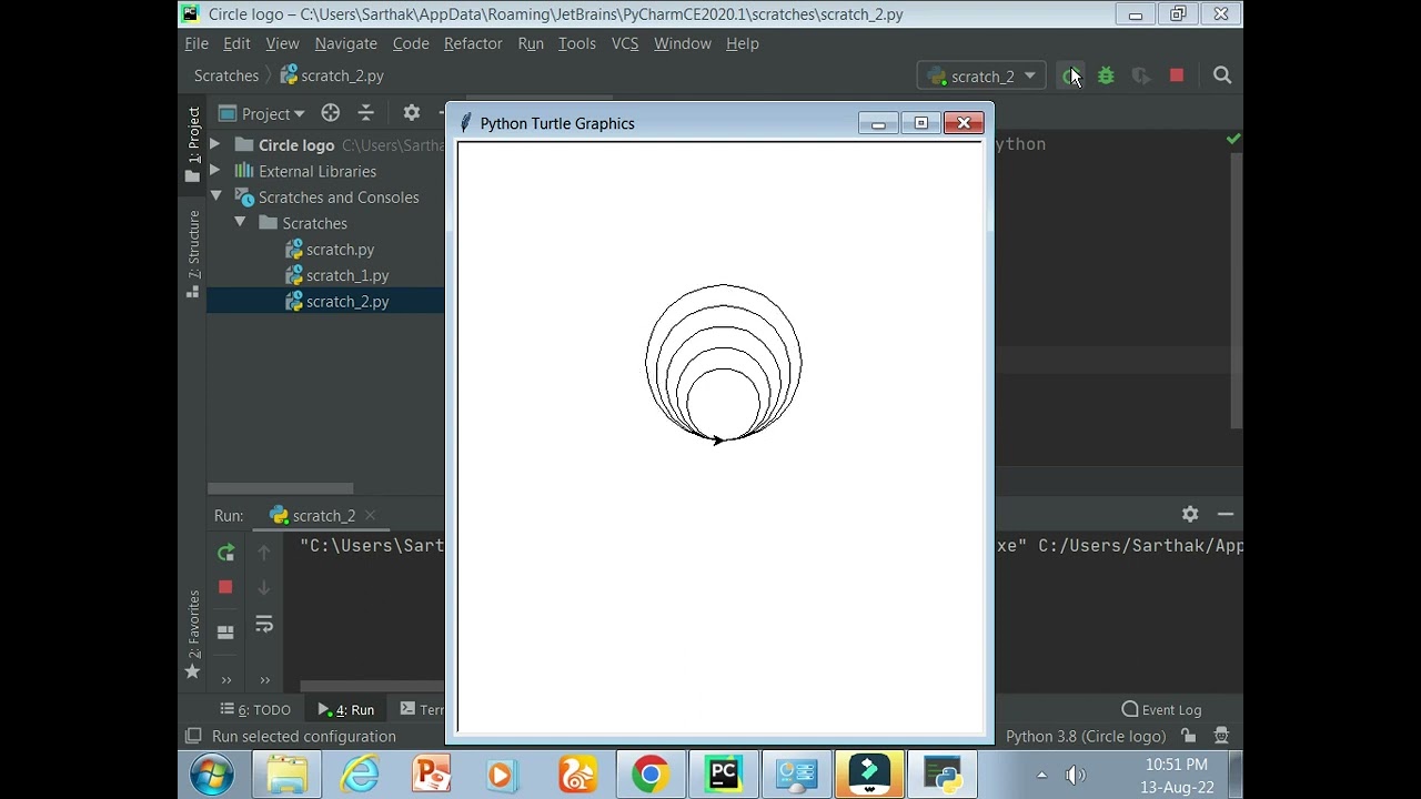 A Simple Circle Pattern created using python.