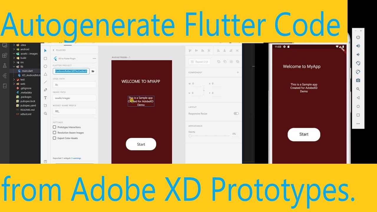Adobe XD Flutter Plugin for Flutter Development