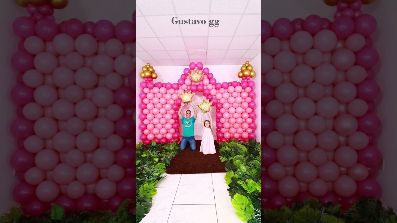 CASTILLO DE GLOBOS 🏰 decoración con globos ✨ como hacer un arco de globos ✨  Gustavo gg