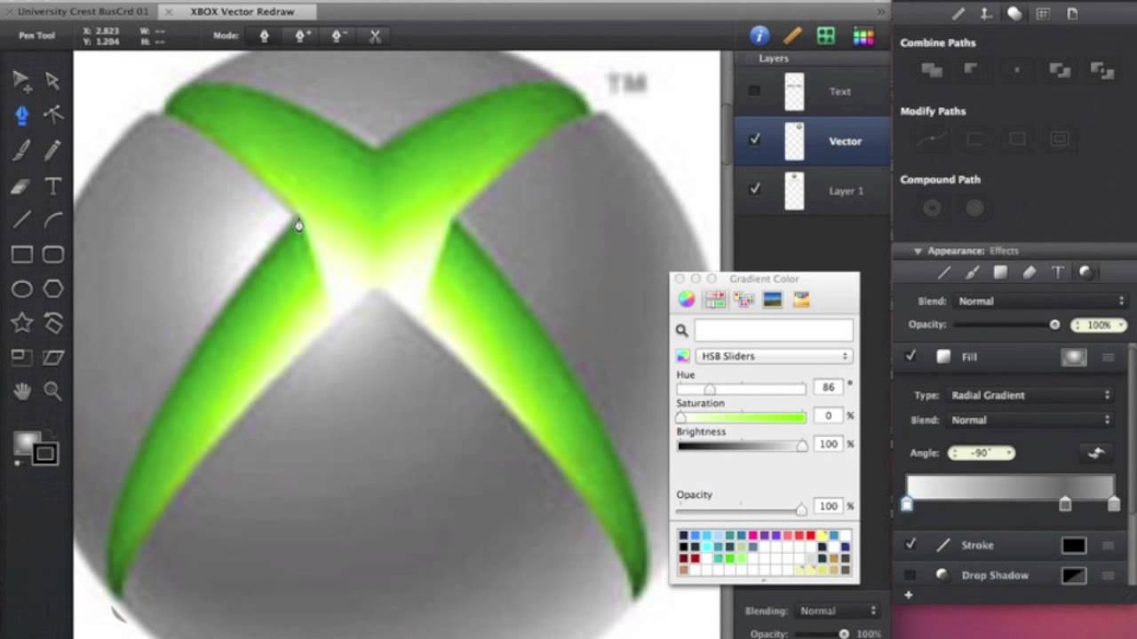 Speed Vector Drawing - XBOX 360 Logo