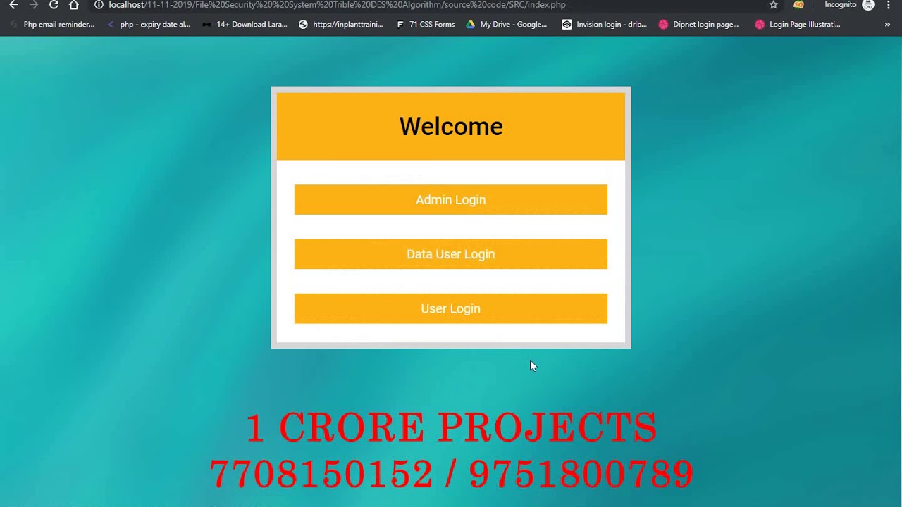 Data Encryption And Decryption By Using Triple DES Algorithm Using PHP - 1Crore Projects