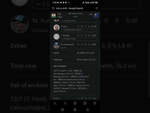 India vs Australia Live test match Day 2 Live score #cricbuzz live score