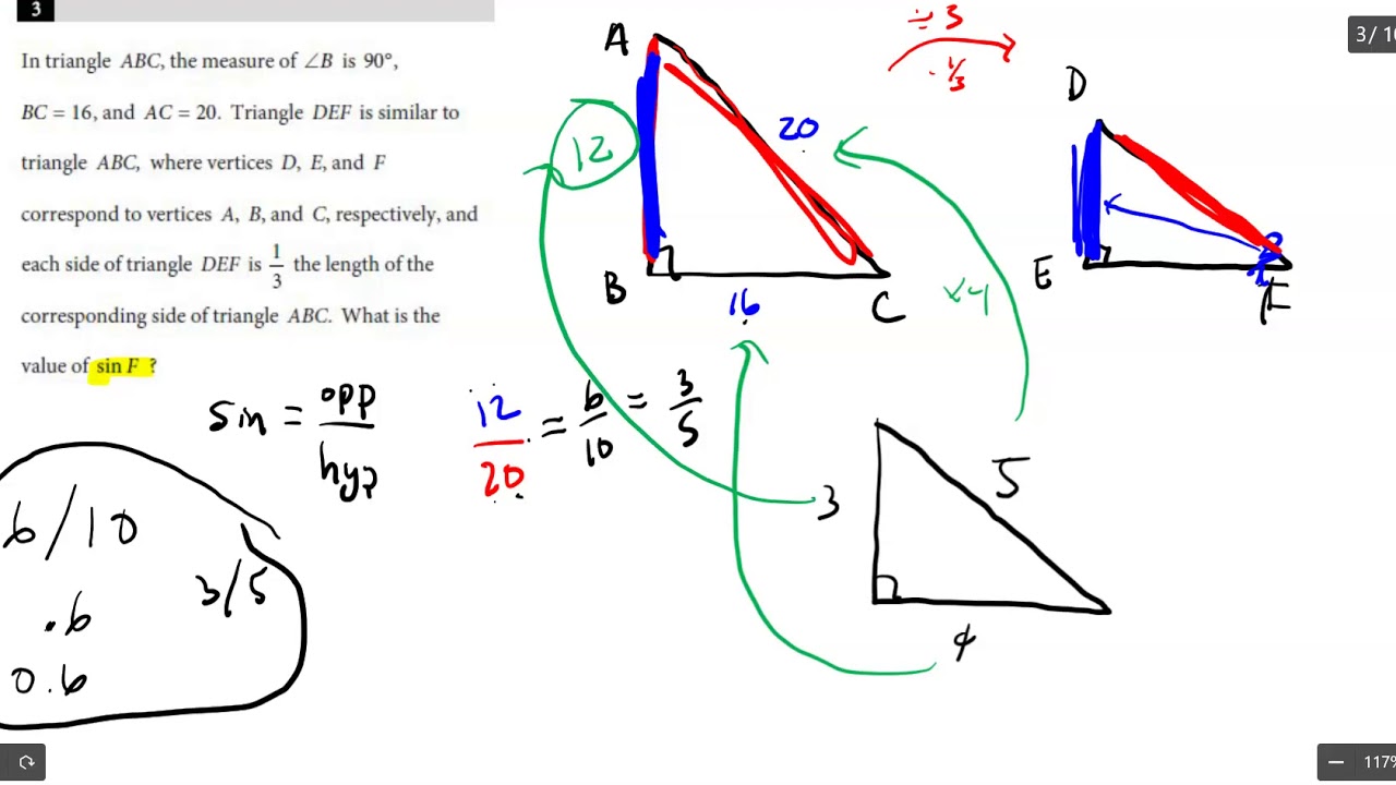 SAT Math Prep: Trigonometry A Solutions