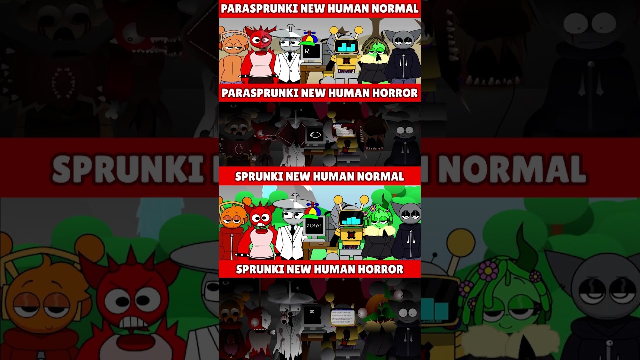 Incredibox Parasprunki New Human Normal VS Horror VS Sprunki Normal VS Horror *MIX HORROR VERSION*