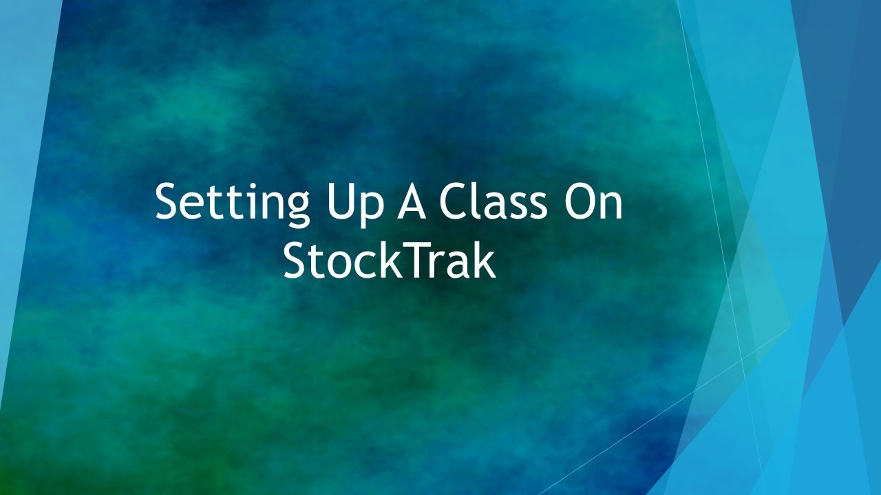 StockTrak - Creating A Class