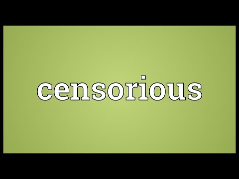 Censorious Meaning