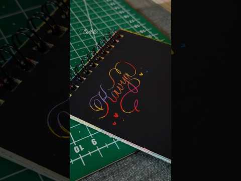 Writing on Scratch Notepad #shorts #calligraphy #lettering #namecalligraphy #kavya #handlettering