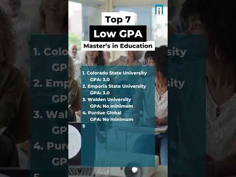 Which colleges have the best low GPA online master's in education degrees? #college #onlinelearning