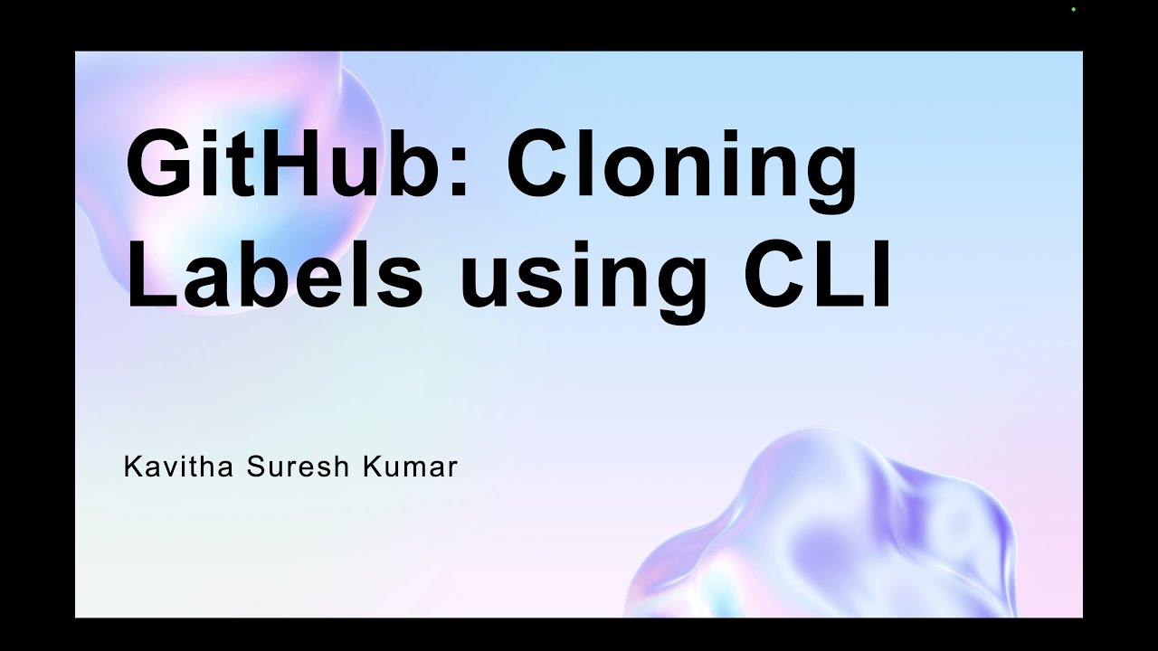 GitHub: Cloning Labels using CLI