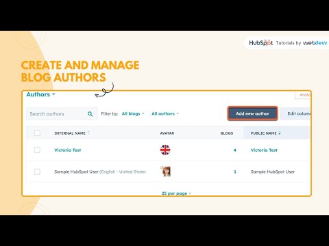 How to create and manage blog authors in HubSpot