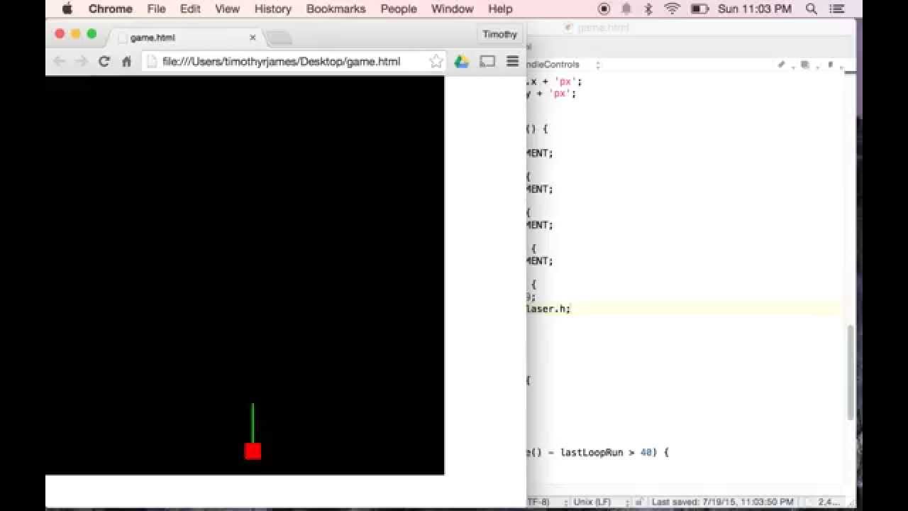 Learning HTML and JavaScript with a Simple Shooting Game: Lesson 4