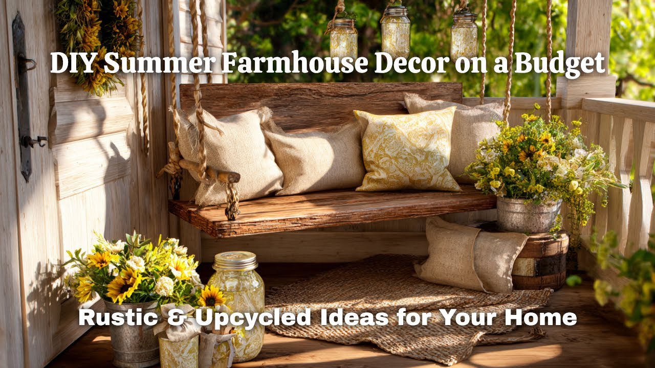 DIY Summer Farmhouse Decor on a Budget | Rustic & Upcycled Ideas for Your Home