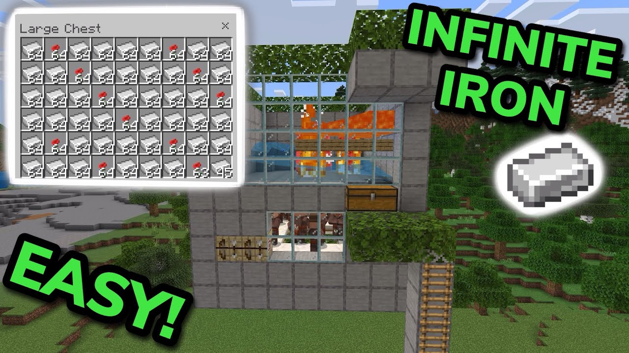 SIMPLE 1.21 COMPACT IRON FARM TUTORIAL in Minecraft Bedrock (MCPE/Xbox/PS/Switch/PC) - Minecraft ...