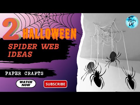Halloween Spider Web Ideas | Paper Spider Webs | DIY Halloween Decoration Ideas