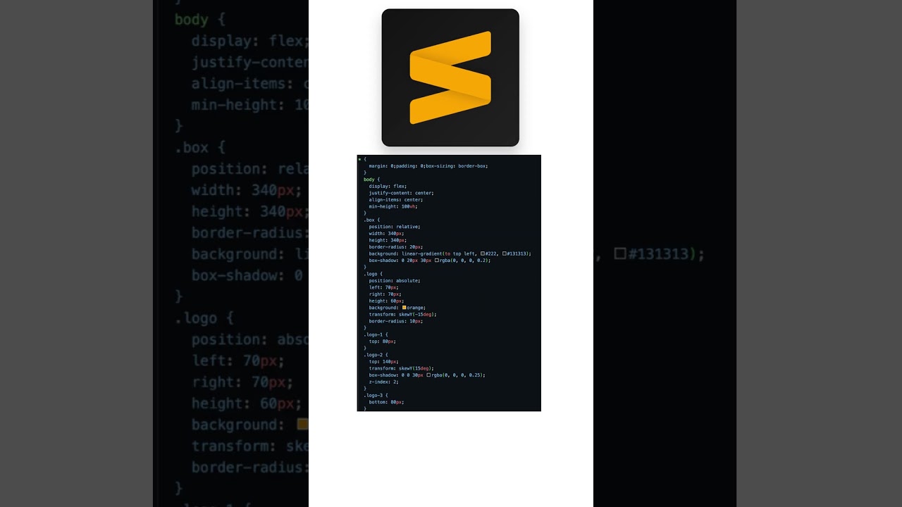 Sublime logo with css #shorts #css